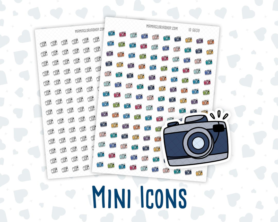 Camera- Photography - Picture Taking - Doodle Icon-sticker - Etsy