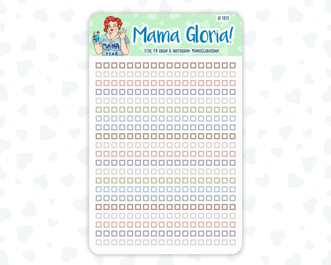 Checklist - Checkbox - Stickers for Planners, ID 1813 - Etsy