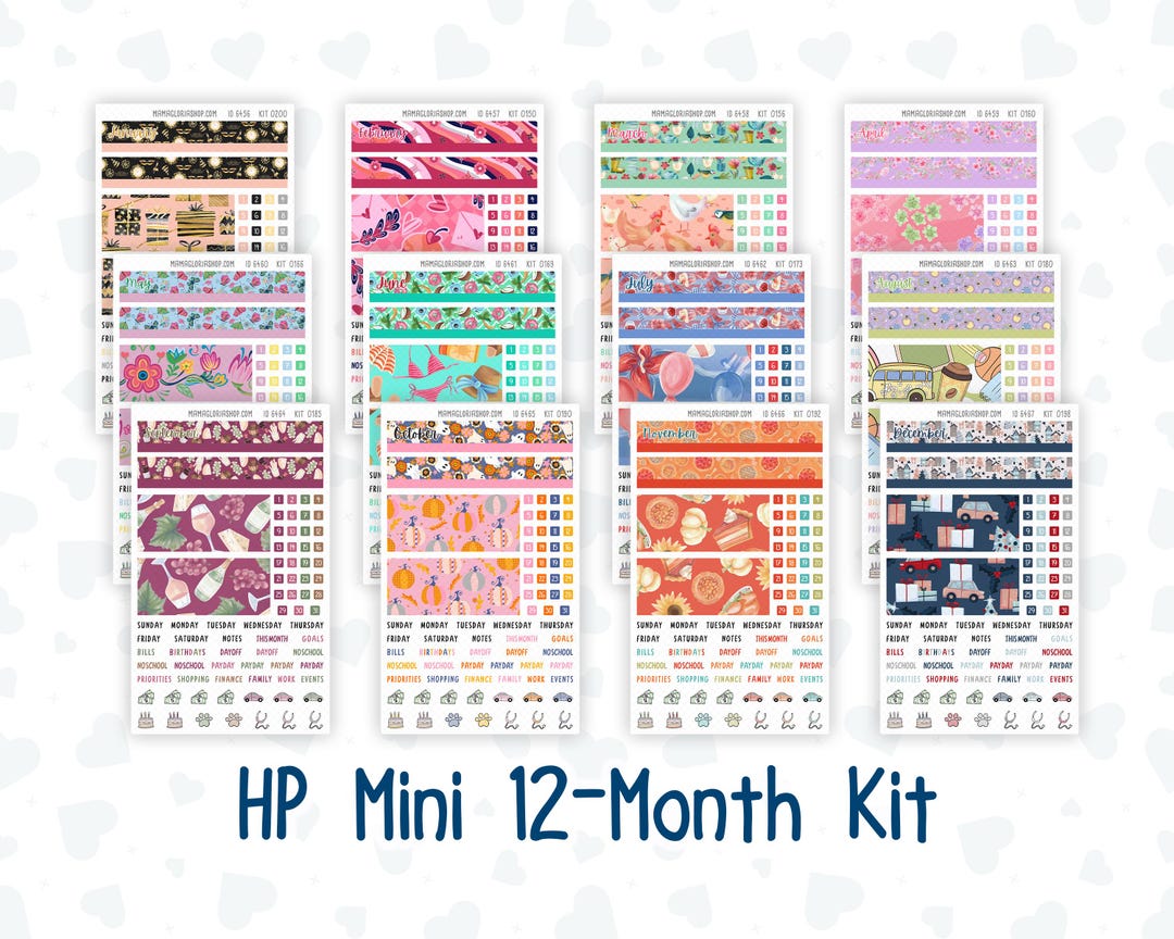 HP Mini- 12-month Kit - 2025- for Mini Happy Planner - Etsy