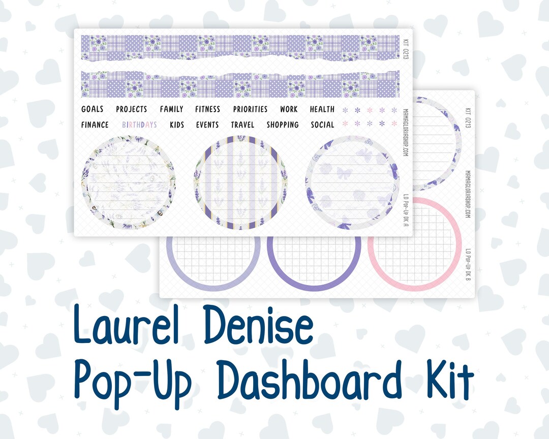 Kit 0213 - Laurel Denise Pop-up - Dashboard Kit - April - Provence - Etsy