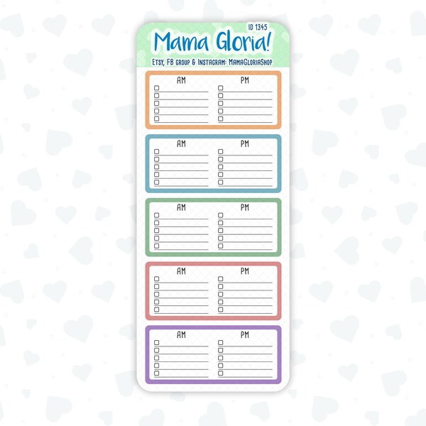 Am Pm Checklist - Etsy