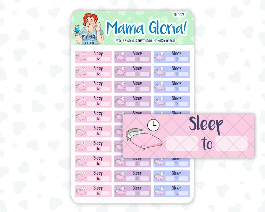 Sleep Tracker - Quarter Box - Stickers for Planners ID 0529 - Etsy