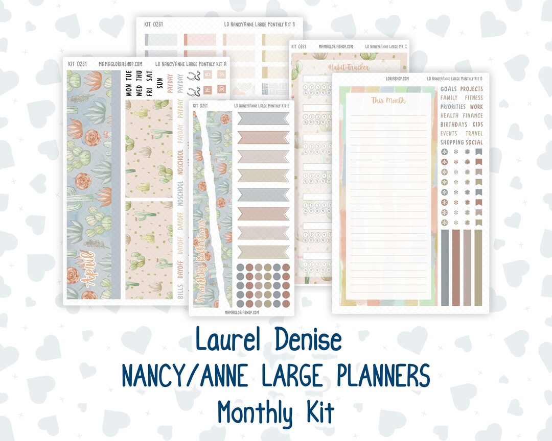 Kit 0261 - Laurel Denise Nancy/anne Large - Monthly Kit - April - Llama ...