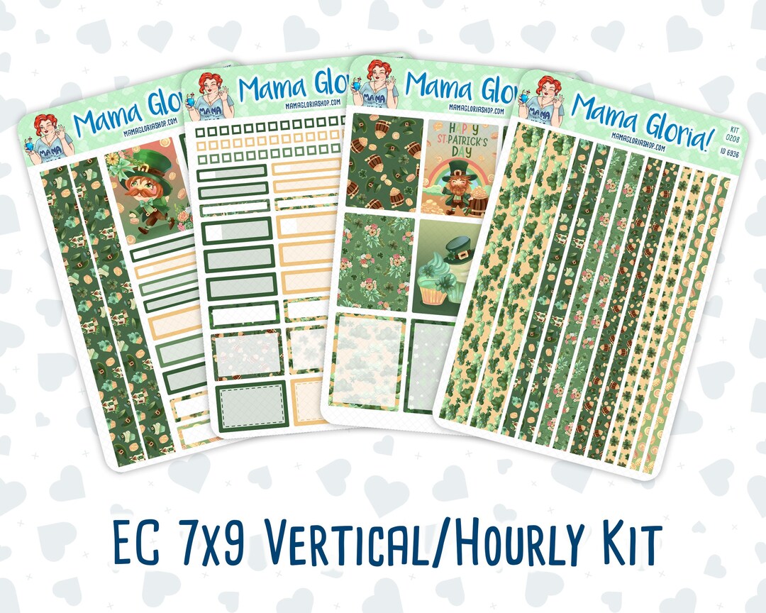 Kit 0208- 7x9 - Shamrock Lane- March- Weekly Kit for Planners - Etsy