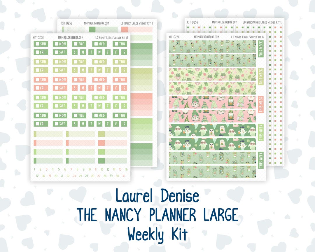 Kit 0256 - Laurel Denise the Nancy Planner Large - Weekly Kit - March ...