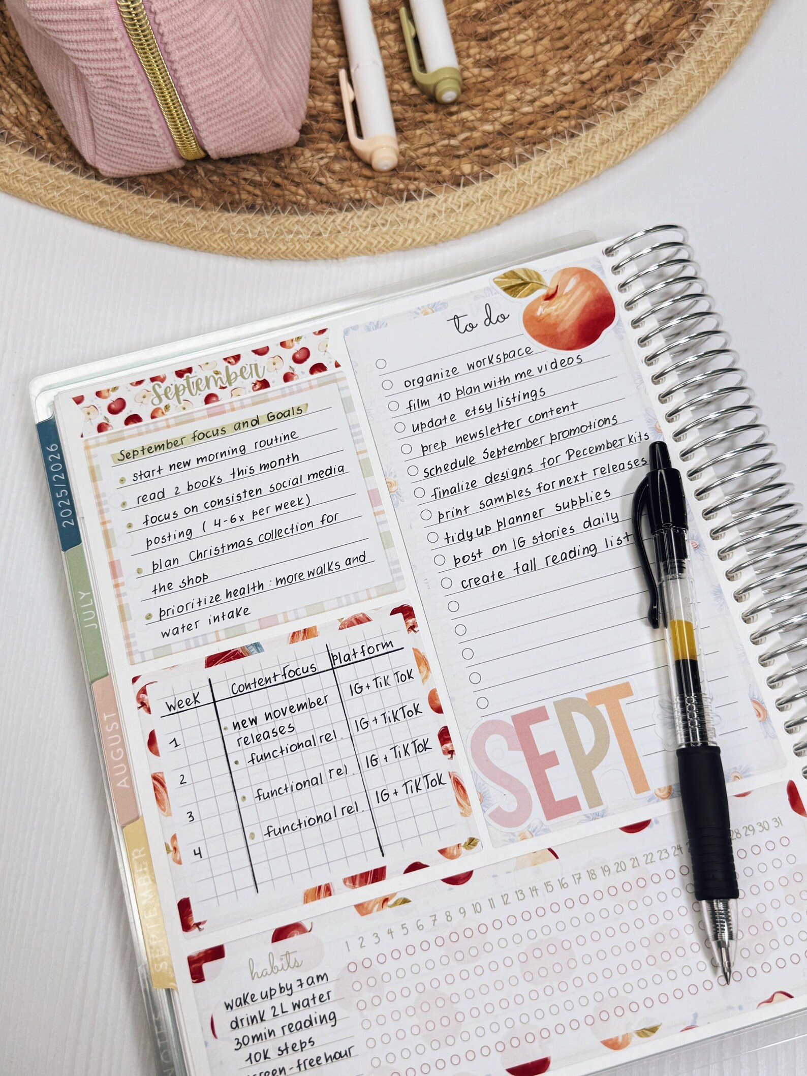 Kit 0252 - 7x9 - EC Notes Pages - Dashboard Kit | Productivity Page ...