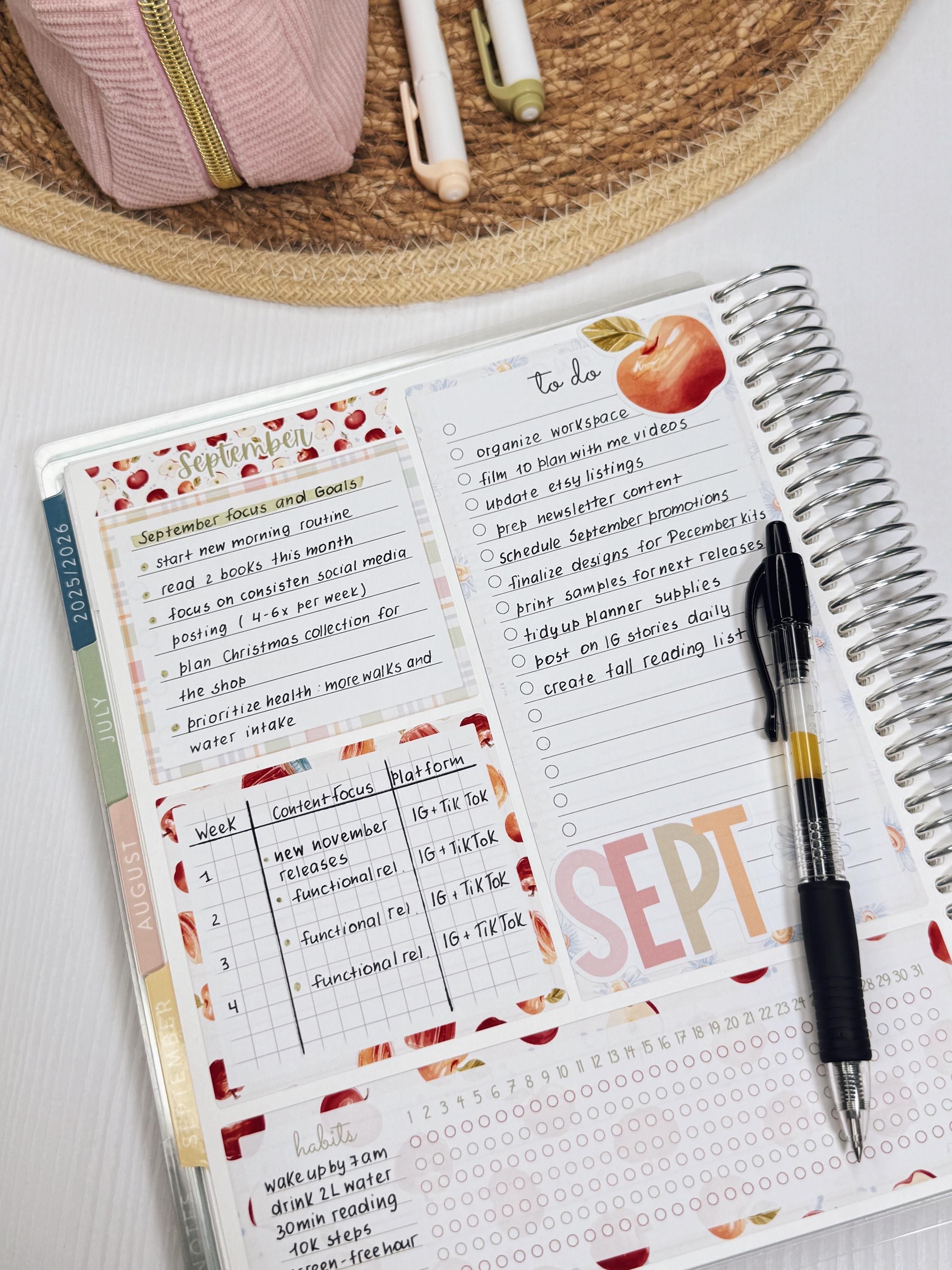 Kit 0252 - 7x9 - EC Notes Pages - Dashboard Kit | Productivity Page ...