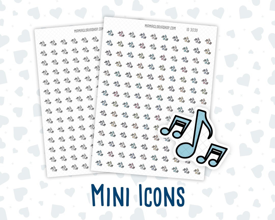 Music Notes - Music Practice - Doodle Icon-sticker - Etsy