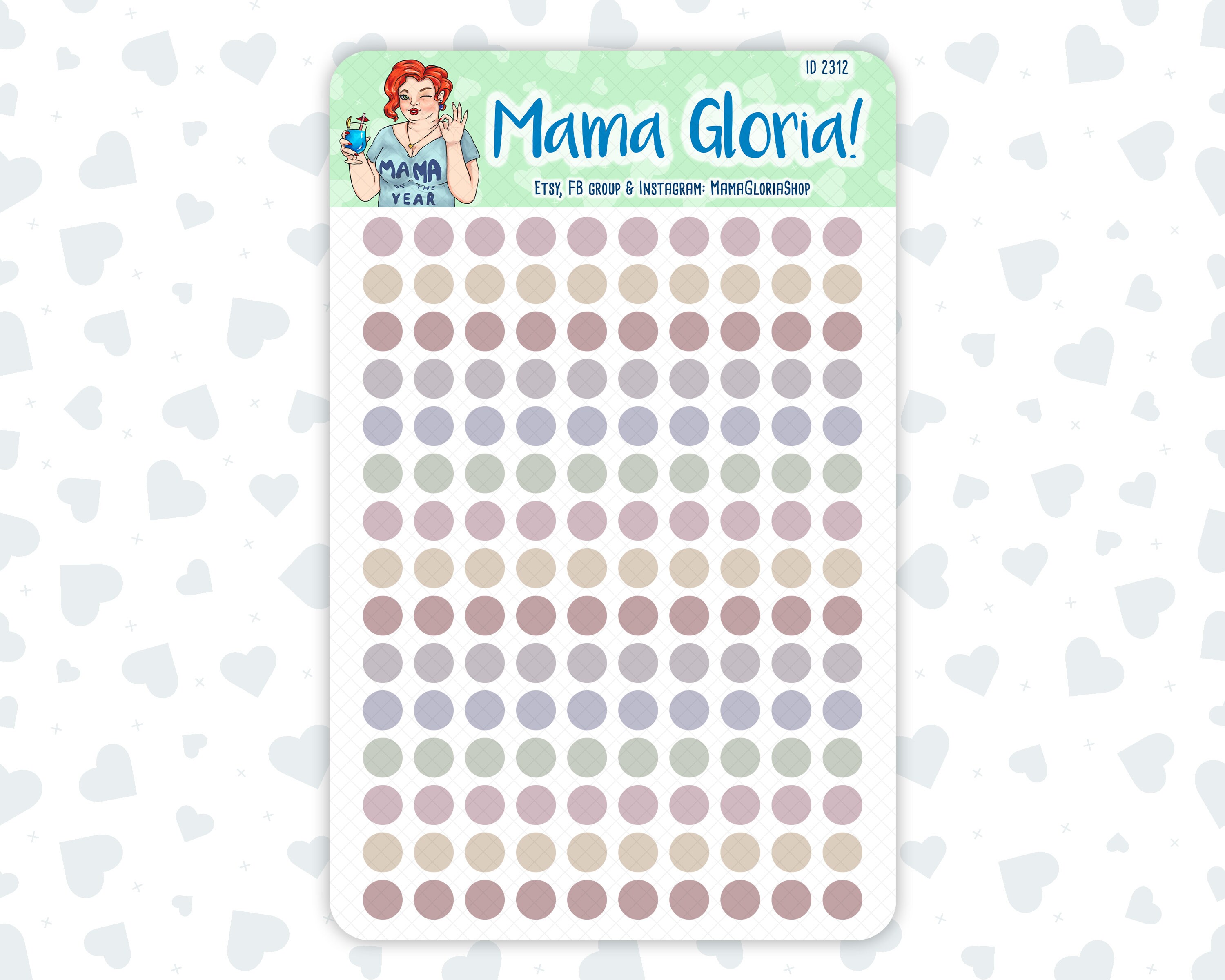 Functional Sticker Pack - Checklist - Dots - Circles - Stickers for ...
