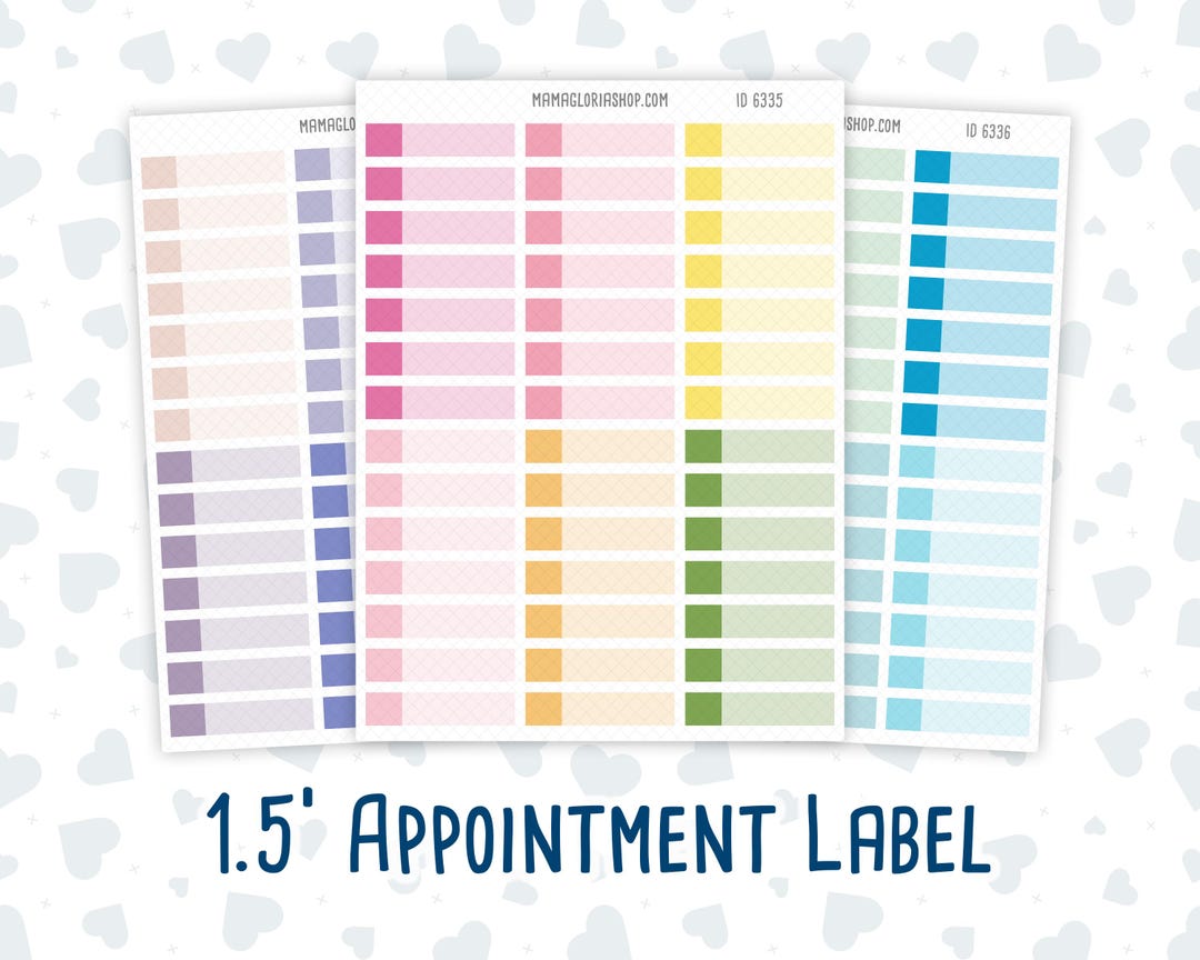 Quarter Size Appointment Labels – Color Pop - Etsy