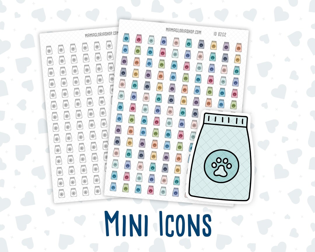 Dog Food - Doodle Icon Sticker - Etsy