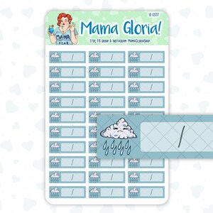 Weather Tracker - Quarter Box - Stickers for Planners - Etsy