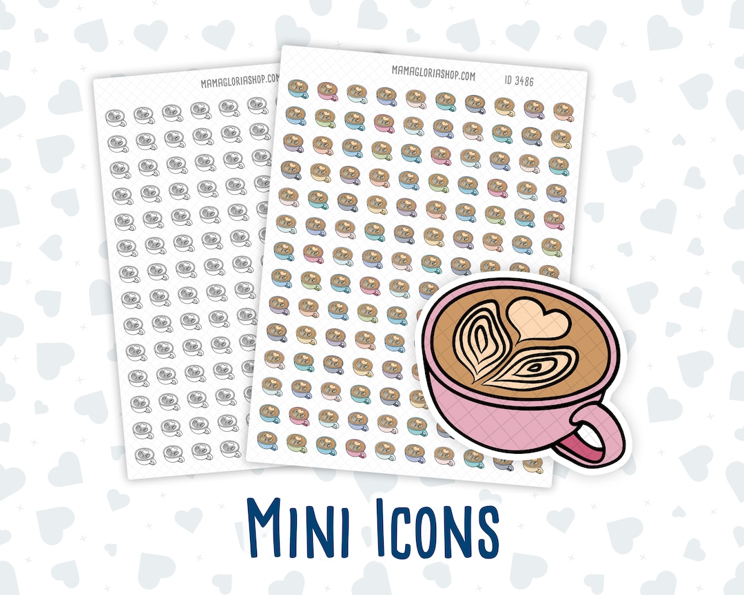 Coffee Cup - Doodle Icon Sticker - Etsy