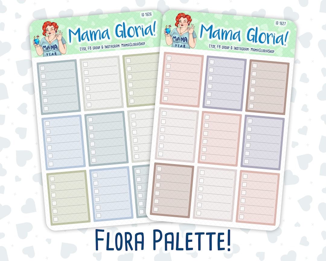 Full Box - Checkbox - Checklist - Stickers for Planners, ID 1627, 1626 ...