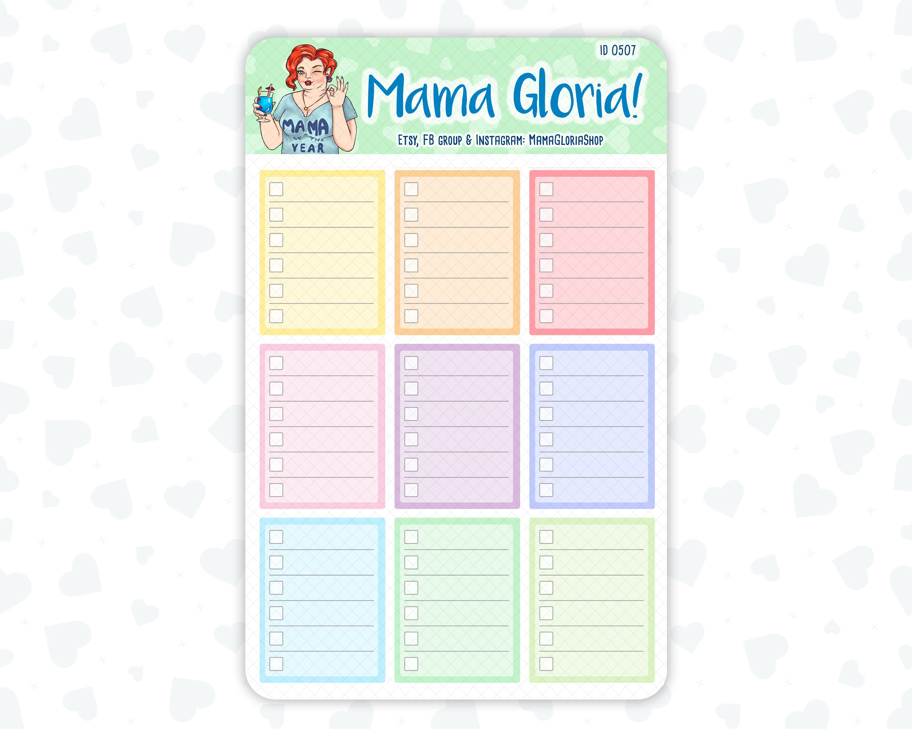 Full Box Lined Checklist Stickers for Planners ID - Etsy