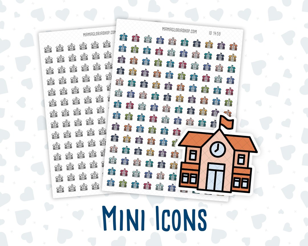 School Building - Classroom Visit - Education- Doodle Icon-sticker - Etsy