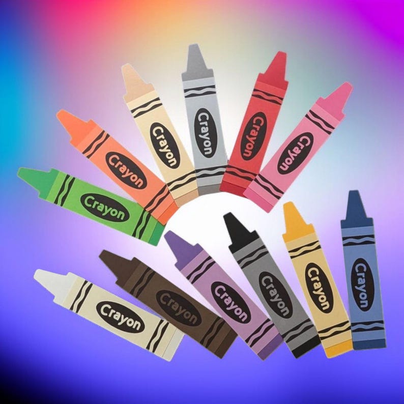 Rainbow Crayon SVG Bundle: Back to School Cricut & Silhouette Cut Files ...
