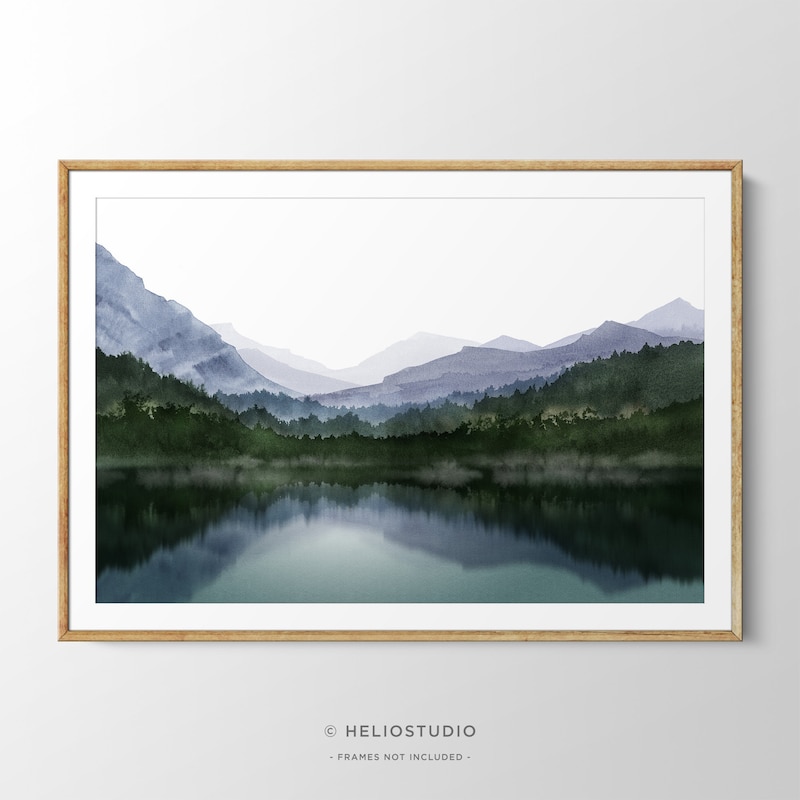 24x36 Print Horizontal Lake - Etsy