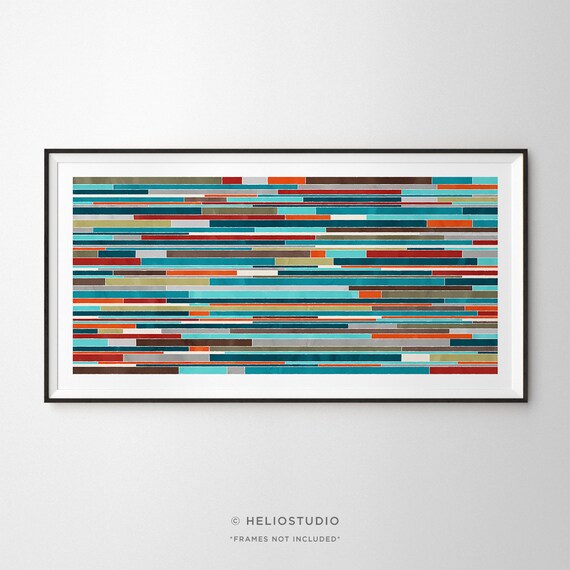 Extra Large Abstract Art Print. Mid Century Abstract Art in | Etsy