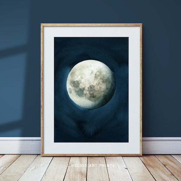 Blue Moon Painting - Etsy