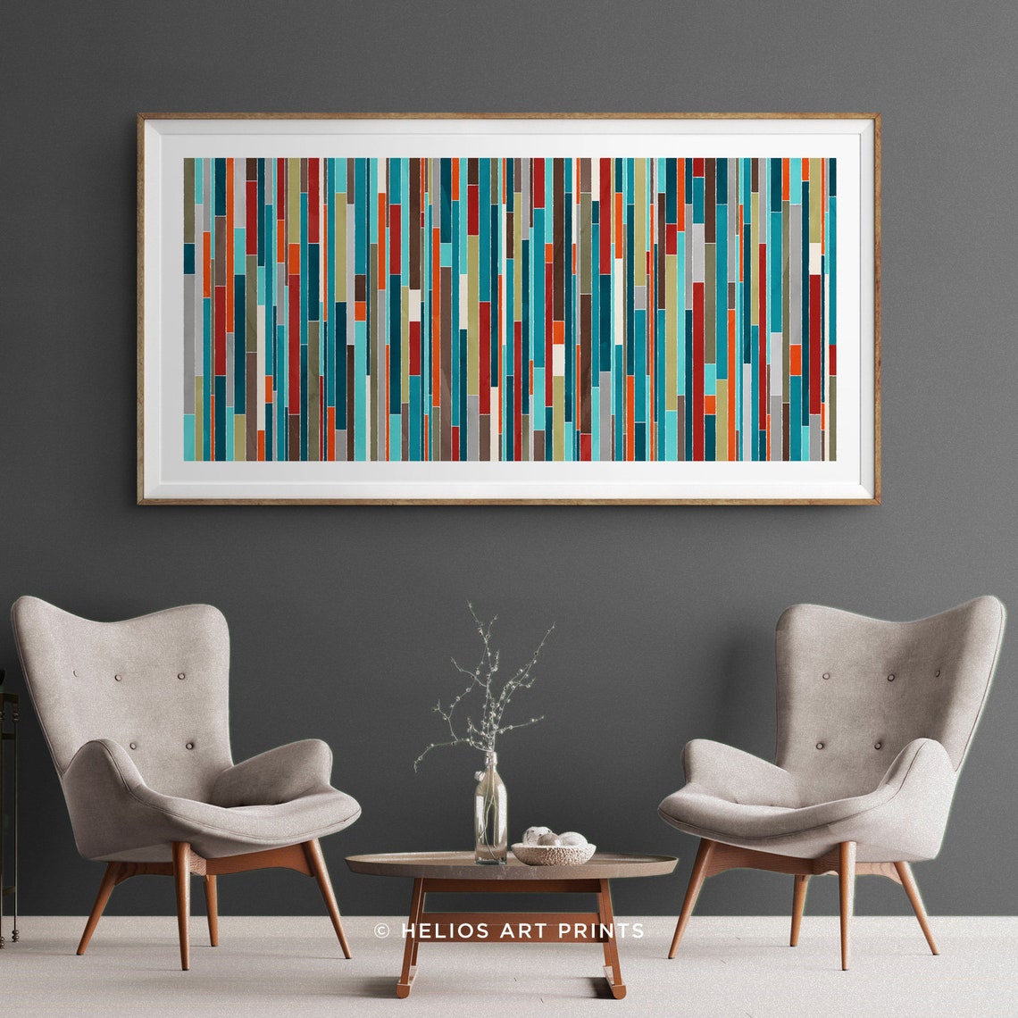 Mid Century Abstract Art Print. Extra Large Abstract Art in - Etsy