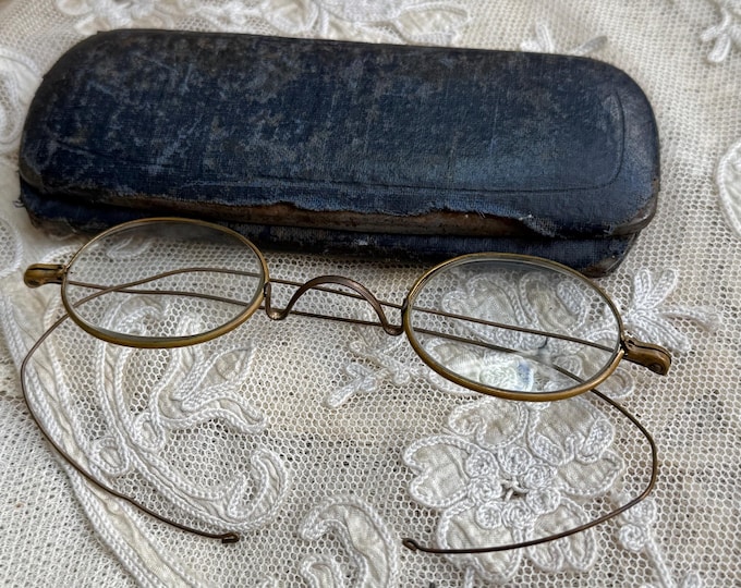 Antique Edwardian Spectacles With Box, Antique Glasses, TV PROP - Etsy