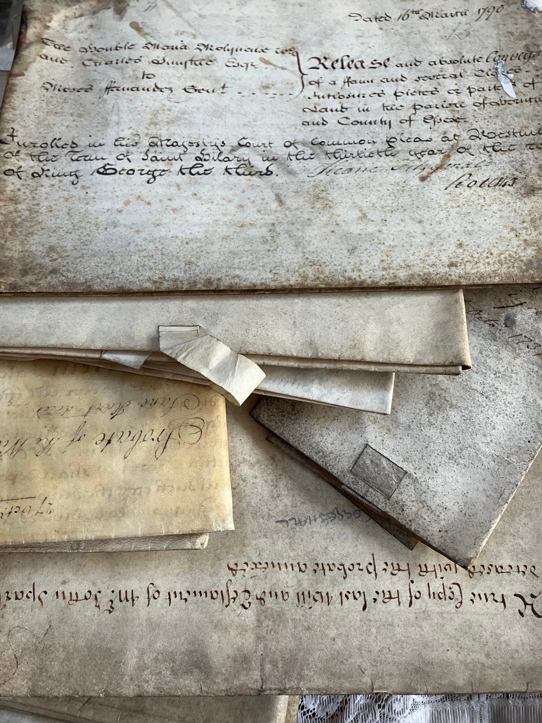 Large Sheet Antique Indenture Eighteenth Century Deeds - Etsy