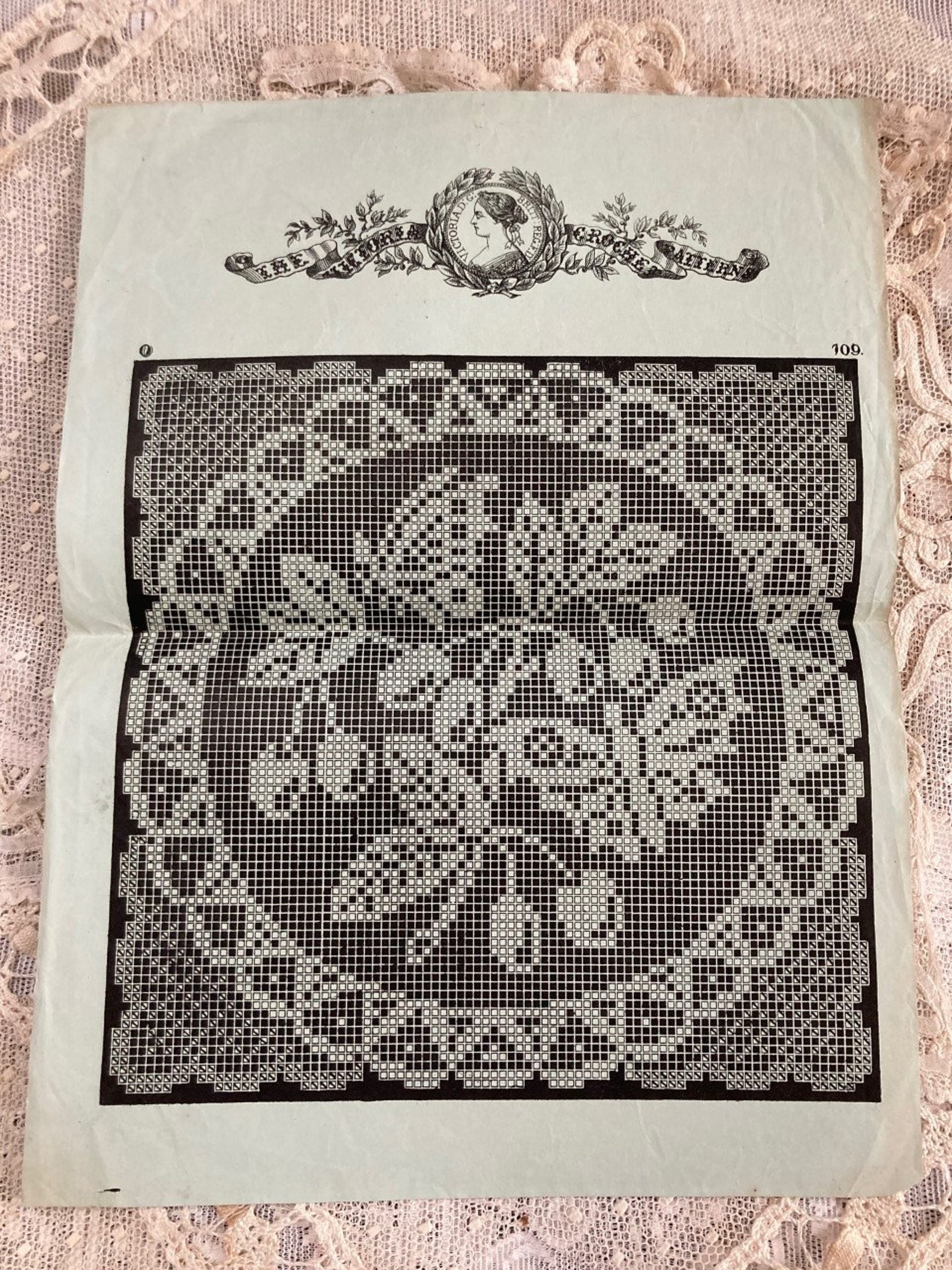 Antique Victorian Lace Crochet Patterns C.1840 ‘victoria’ Needlework ...