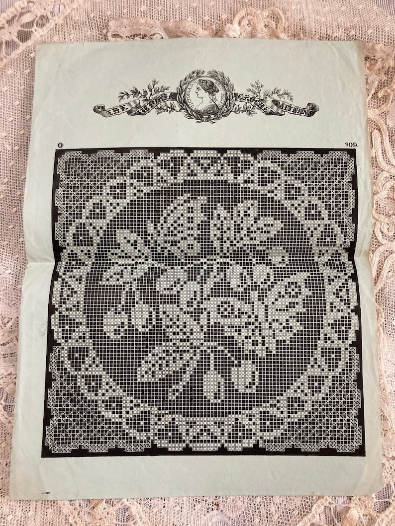 Antique Victorian Lace Crochet Patterns C.1840 ‘victoria’ Needlework ...
