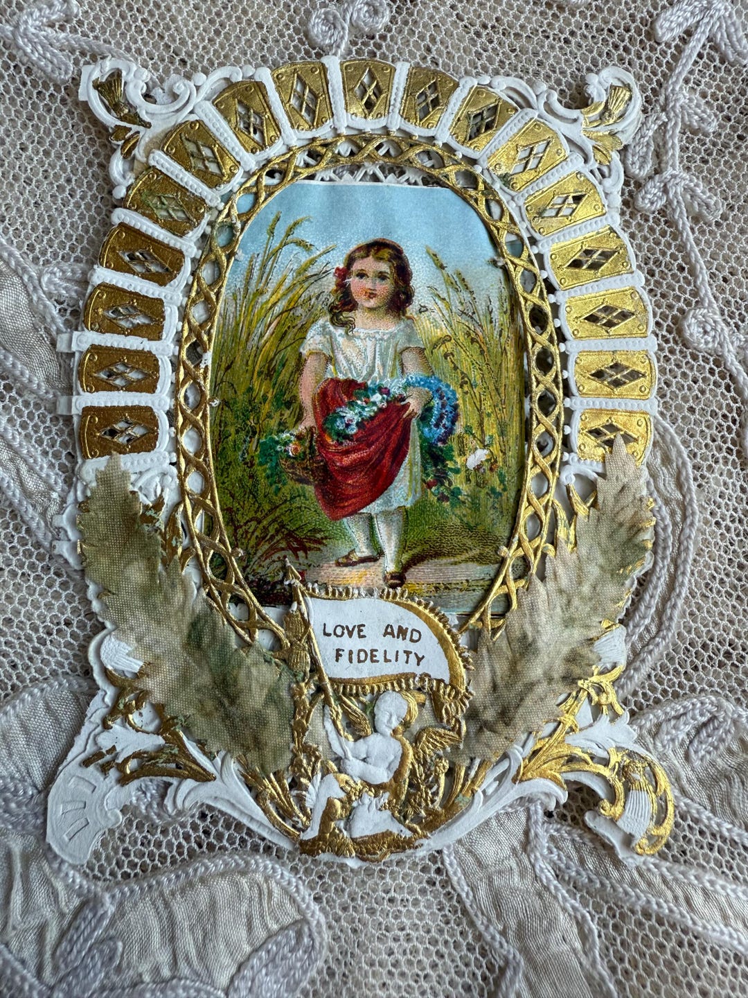 Nineteenth Century Paper Lace Card , Victorian Lace Paper, Antique ...