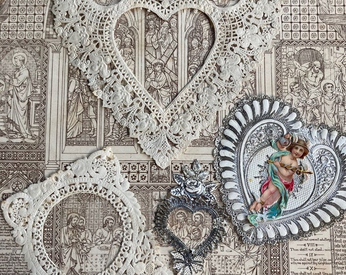 Nineteenth Century Paper Lace Examples, Victorian Antique Ephemera - Etsy
