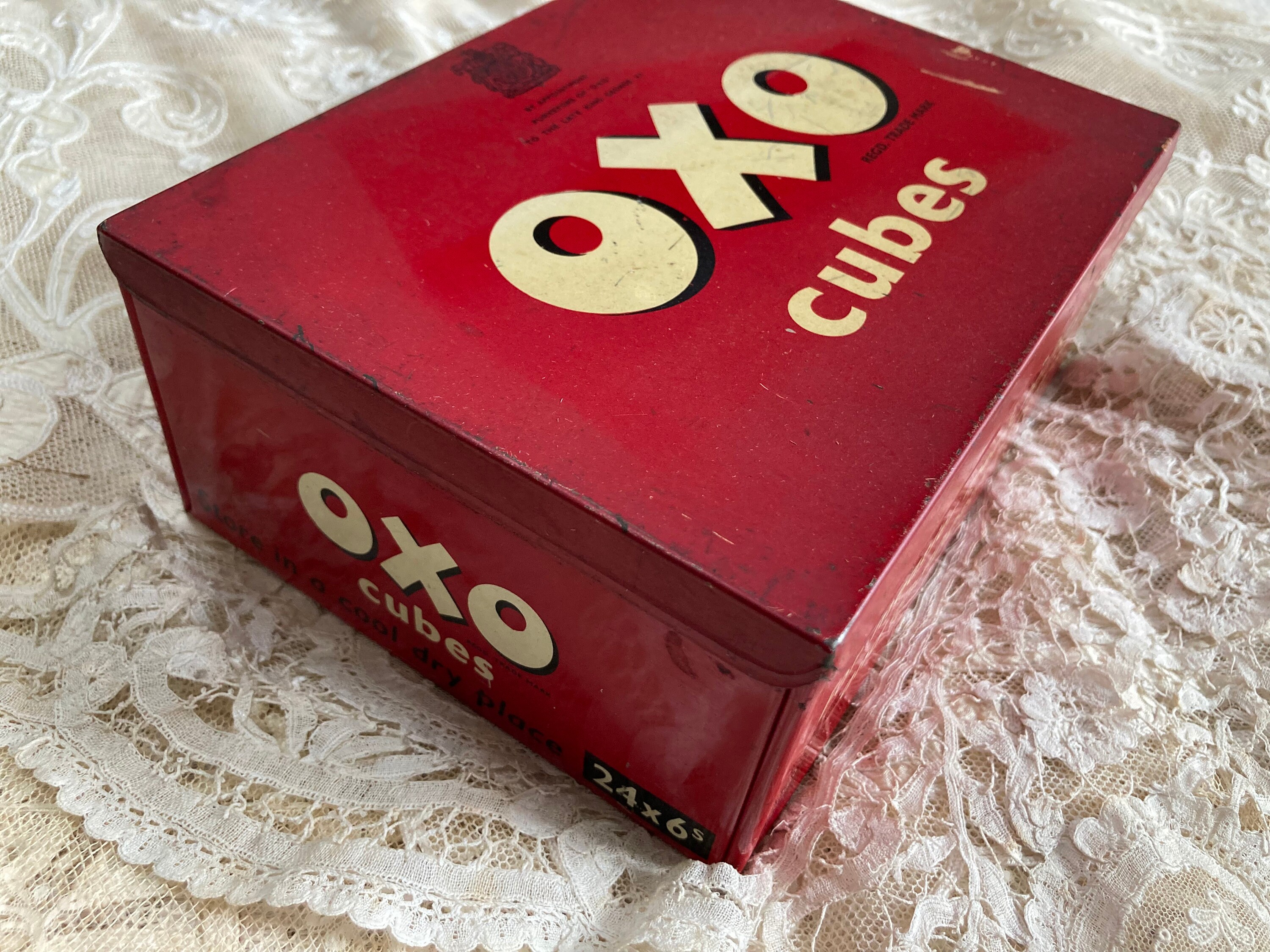Vintage OXO Cube Tin, Kitchen Storage - Etsy
