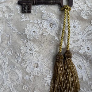 Large Antique Wrought Iron French Chateau Keys With Tassels - Etsy