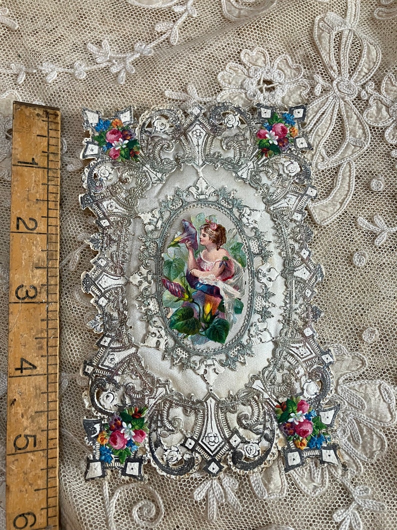 Nineteenth Century Valentines Paper Lace Padded Card Embossed Card - Etsy