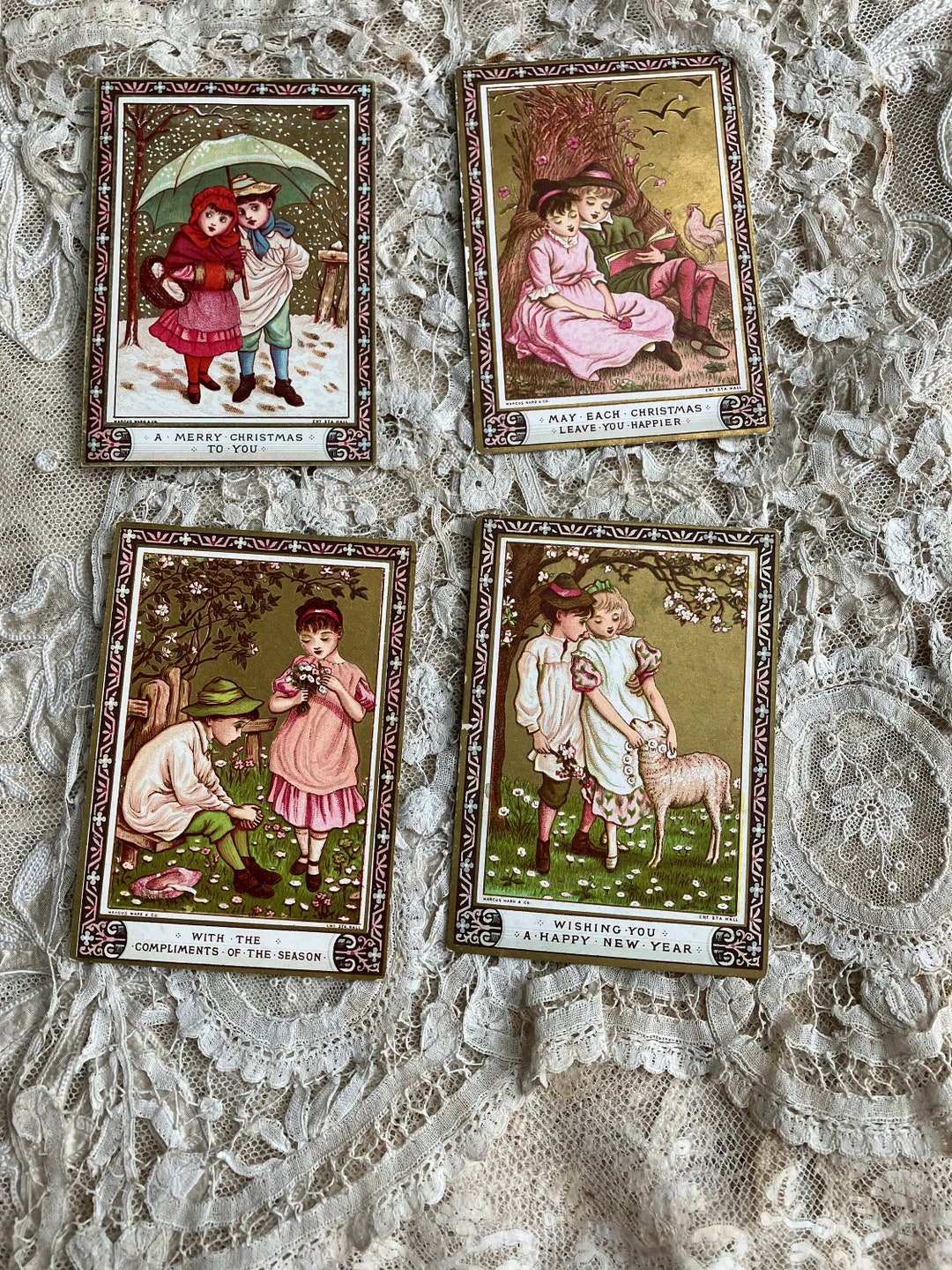 Beautiful 1876 Kate Greenaway Flowers and Fancies Card Set - Etsy