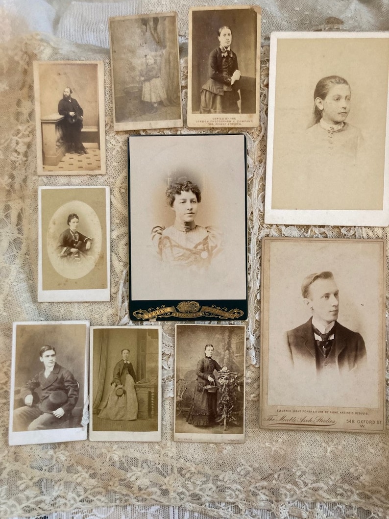 Ten Victorian Portrait Photo Cabinet Photo Cards Large and | Etsy