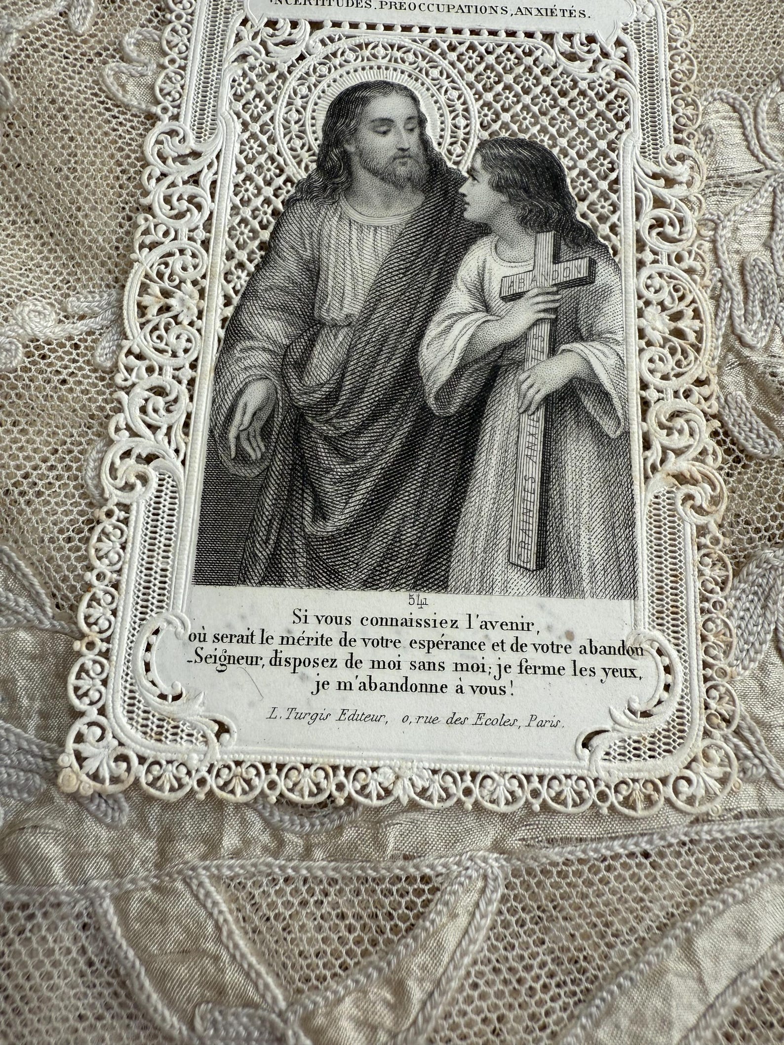 Antique French Religious Paper Communion Card, Paper Lace, 1880s - Etsy
