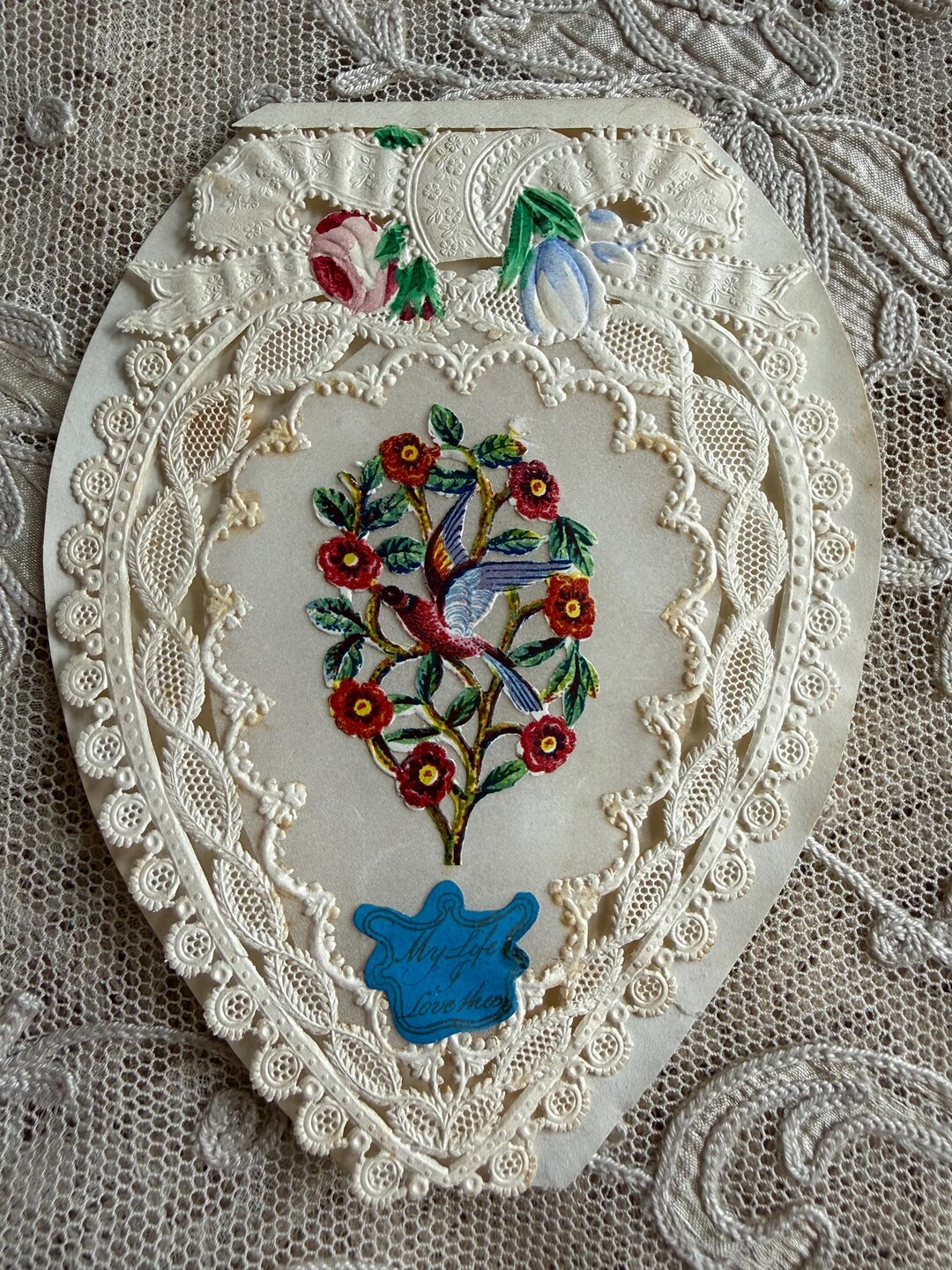 Antique Paper Lace Valentine Card - Etsy