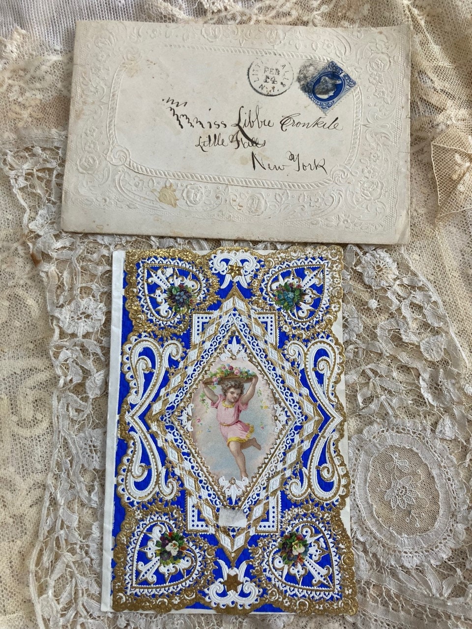Beautiful American Victorian Paper Lace Valentine Card and - Etsy