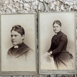 Set of Two Beautiful Victorian Portrait Photo Cabinet Cards - Etsy