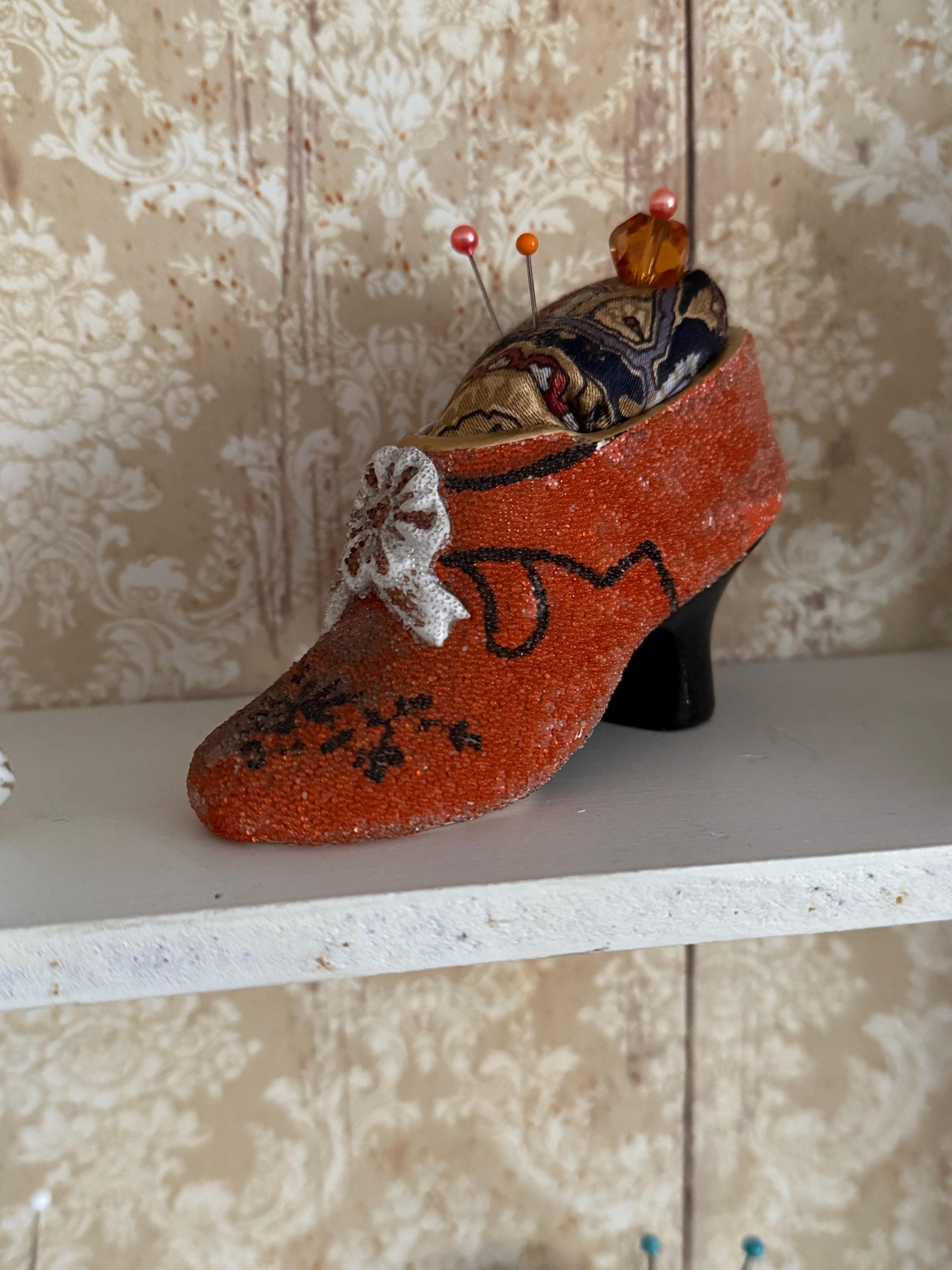 Antique Porcelain Shoe Pin Cushion, Vintage Shelf Decor - Etsy