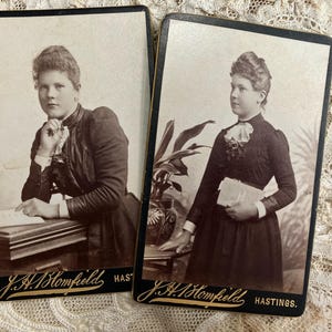 Set of Two Beautiful Victorian Portrait Photo Cabinet Cards - Etsy
