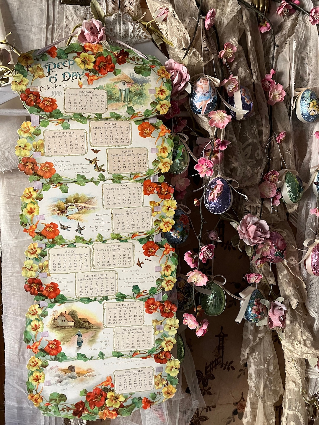 Peep O Day 1900’s Victorian Calendar - Etsy UK