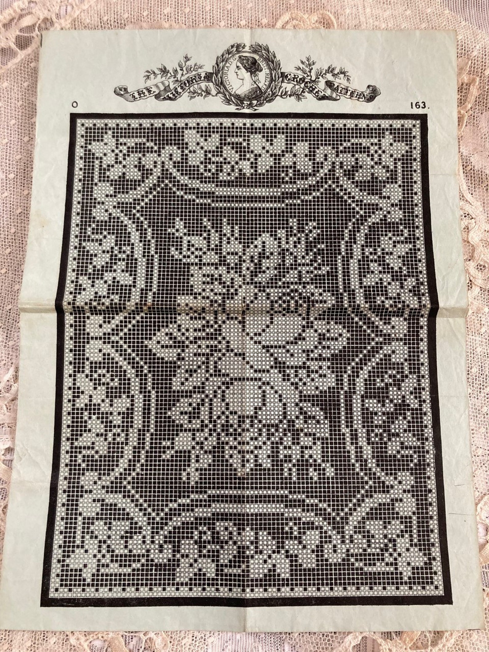 Antique Victorian Lace Crochet Patterns C.1840 ‘victoria’ Needlework ...