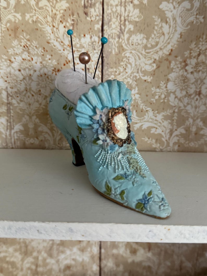 Antique Porcelain Shoe Pin Cushion, Vintage Shelf Decor - Etsy