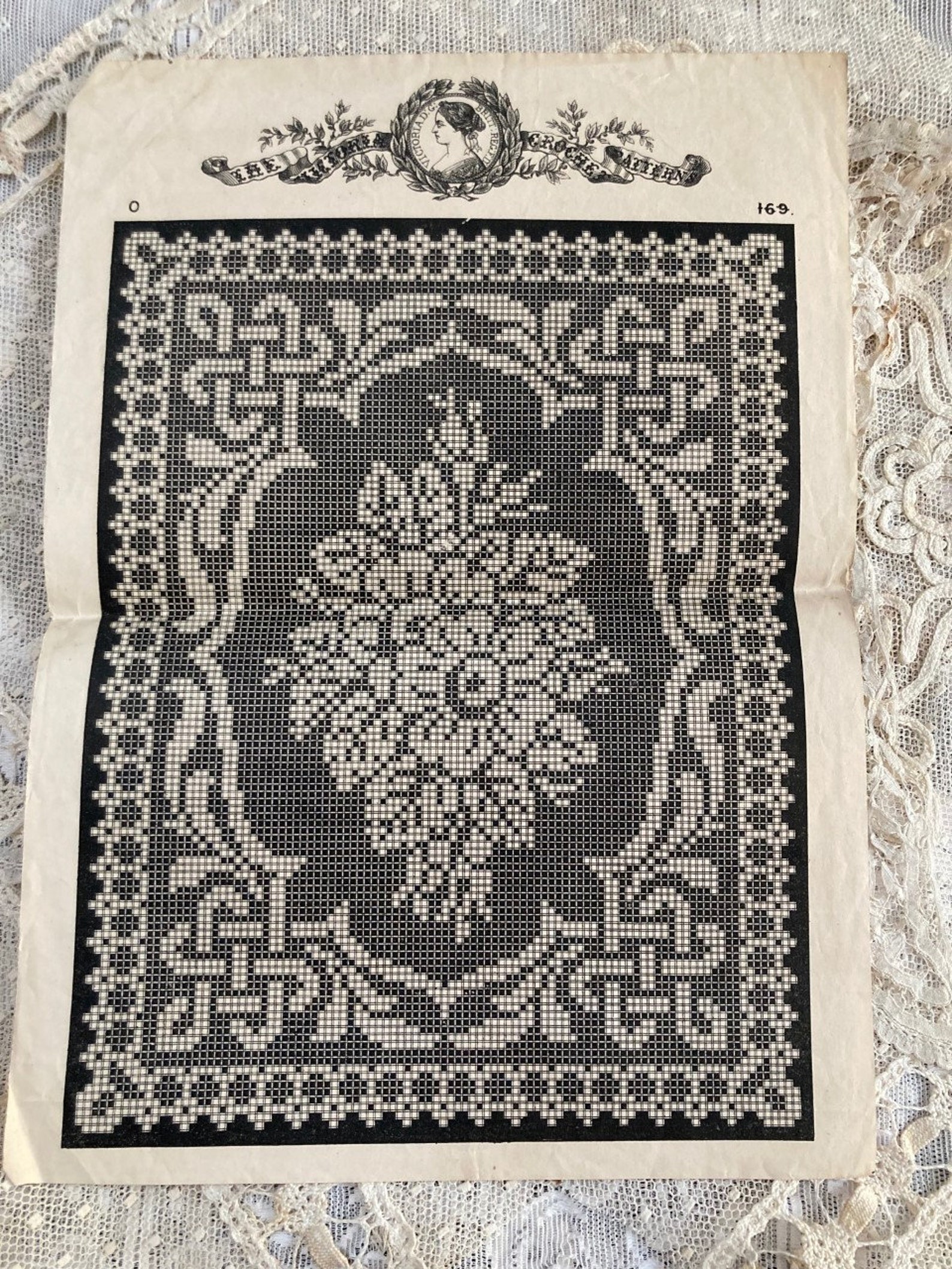 Antique Victorian Lace Crochet Patterns C.1840 ‘victoria’ Needlework ...