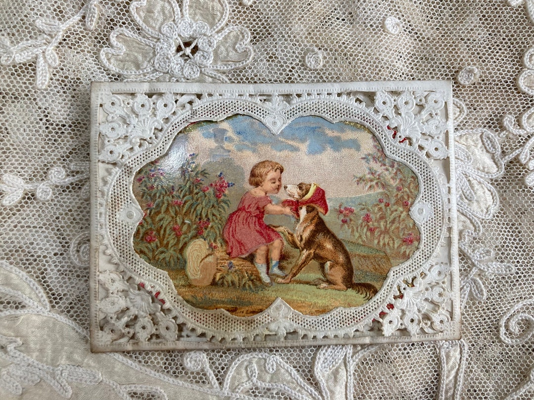 Nineteenth Century Valentines Paper Lace Padded Card Embossed - Etsy