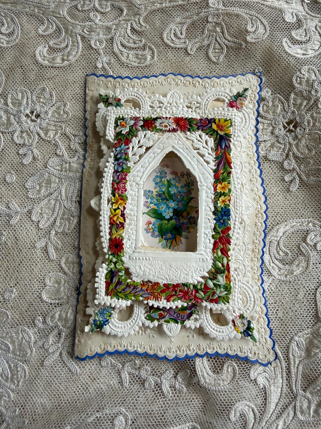 Antique Paper Lace Valentine Card - Etsy UK