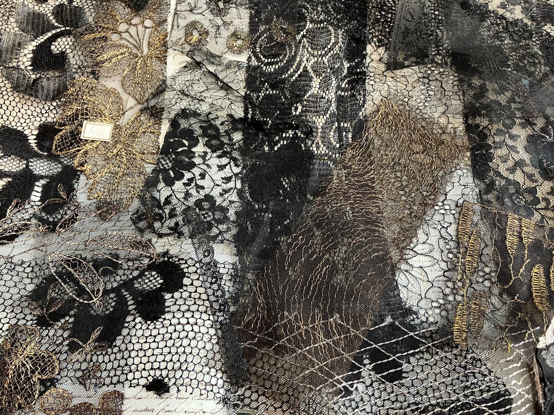 Large Collection of Nottingham Lace Factory Black Lace Sample - Etsy