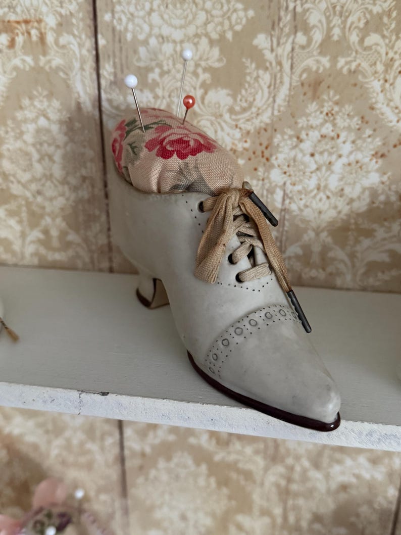 Antique Porcelain Shoe Pin Cushion, Vintage Shelf Decor - Etsy